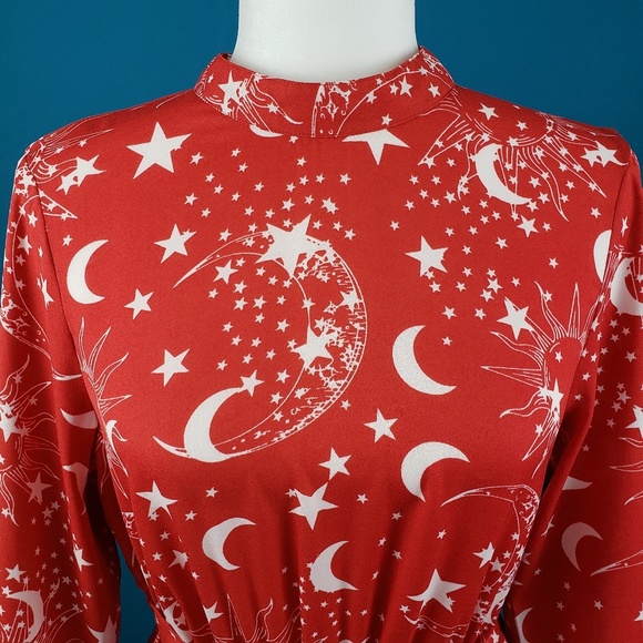 ASOS | Dresses | Asos Stars And Moon Wrap Front Mini Dress Nwt | Poshmark